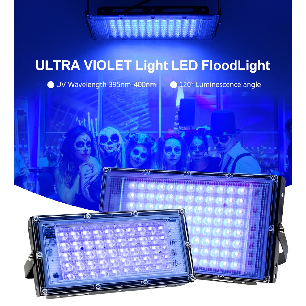 UV Light LED Floodlight 50W 100W 150W 395nm UV Glue Light Fluorescent ...
