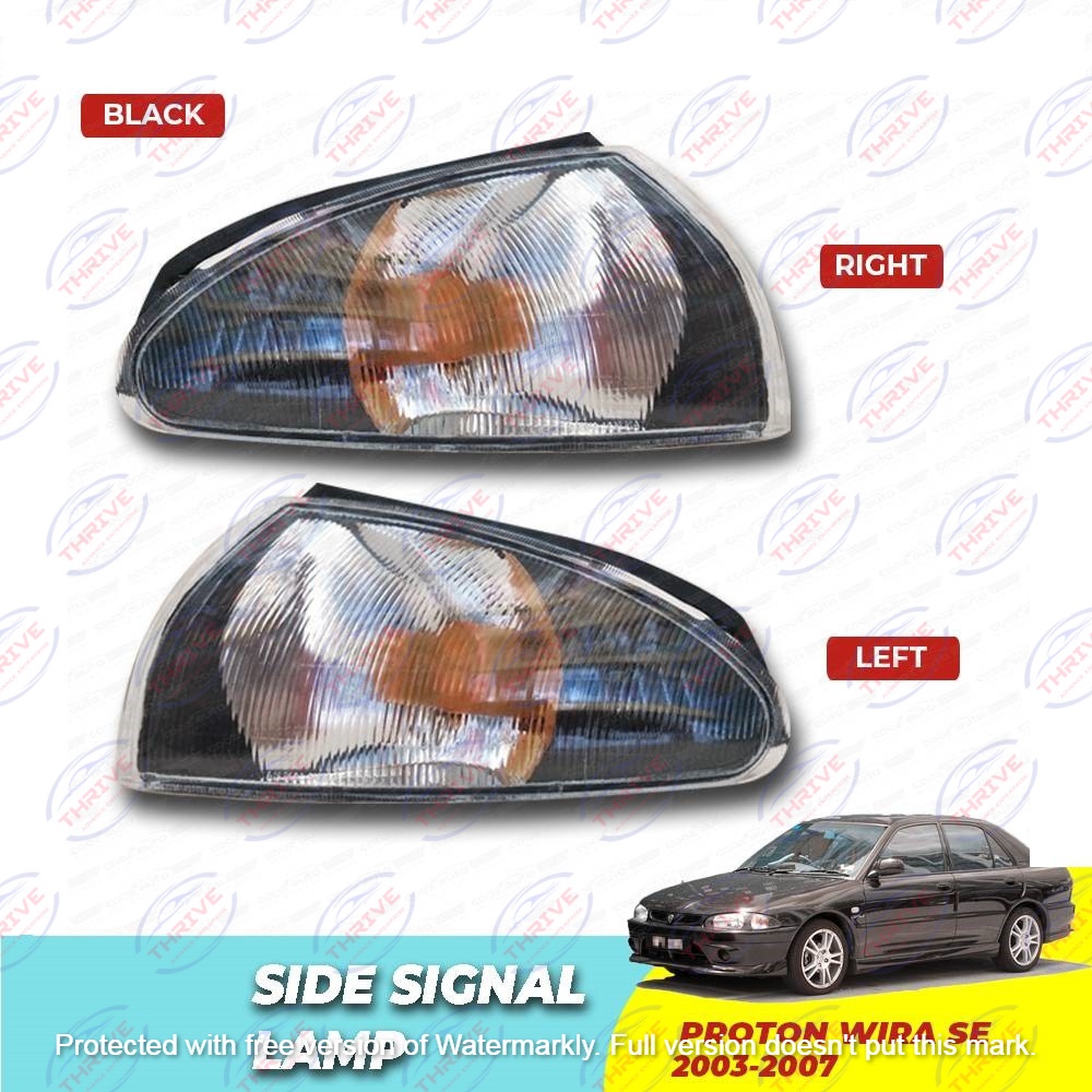 PROTON WIRA SE SATRIA ANGLE CORNER SIGNAL PARKING LAMP (BLACK) (LUCID ...