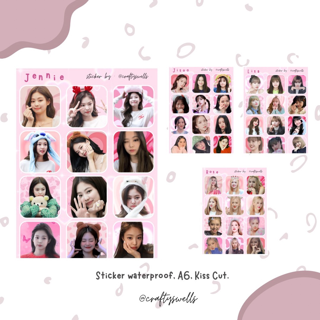 Blackpink sticker/ deco sticker/ jennie/ jisoo/ lisa/ rose/ blackpink Costume sticker/ kpop ...