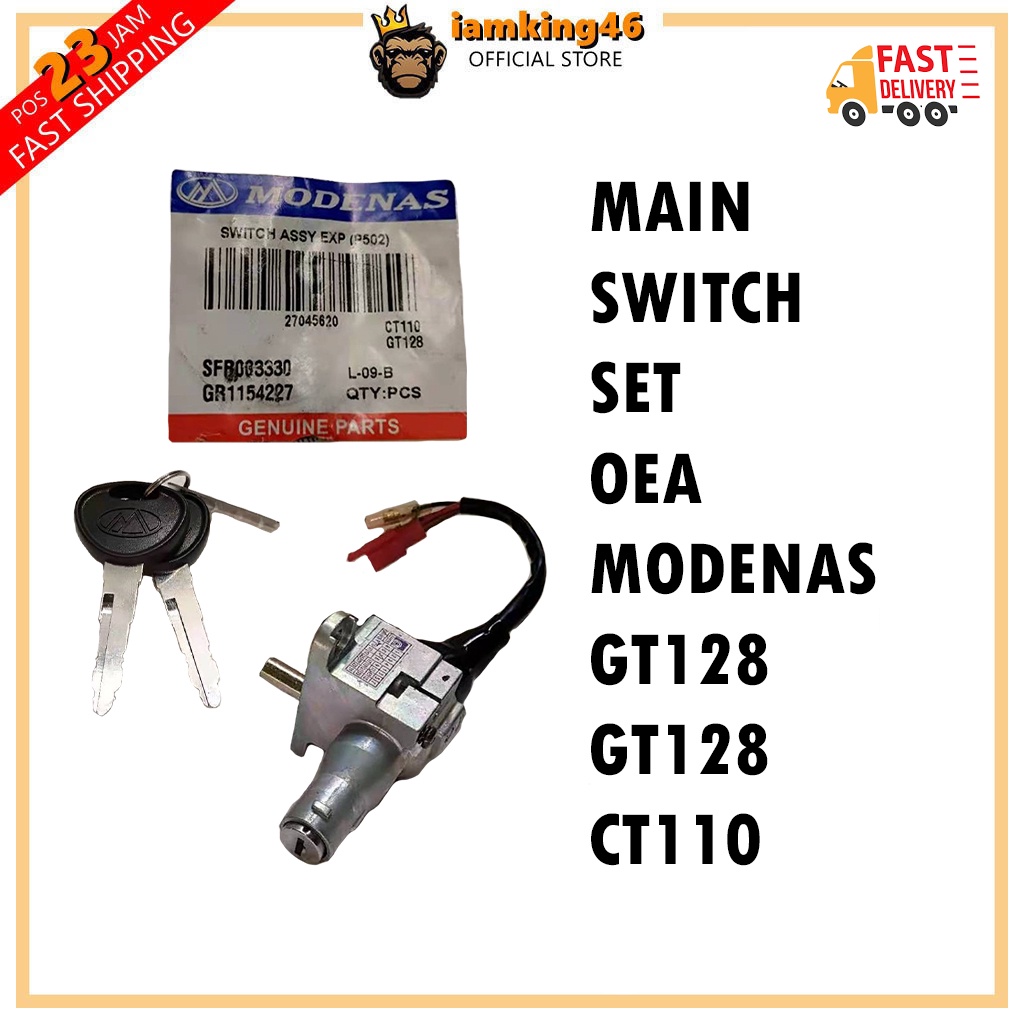 OEA MODENAS GT128 GT128 CT110 MAIN SWITCH SET KUNCI SET MAIN SUIS ...