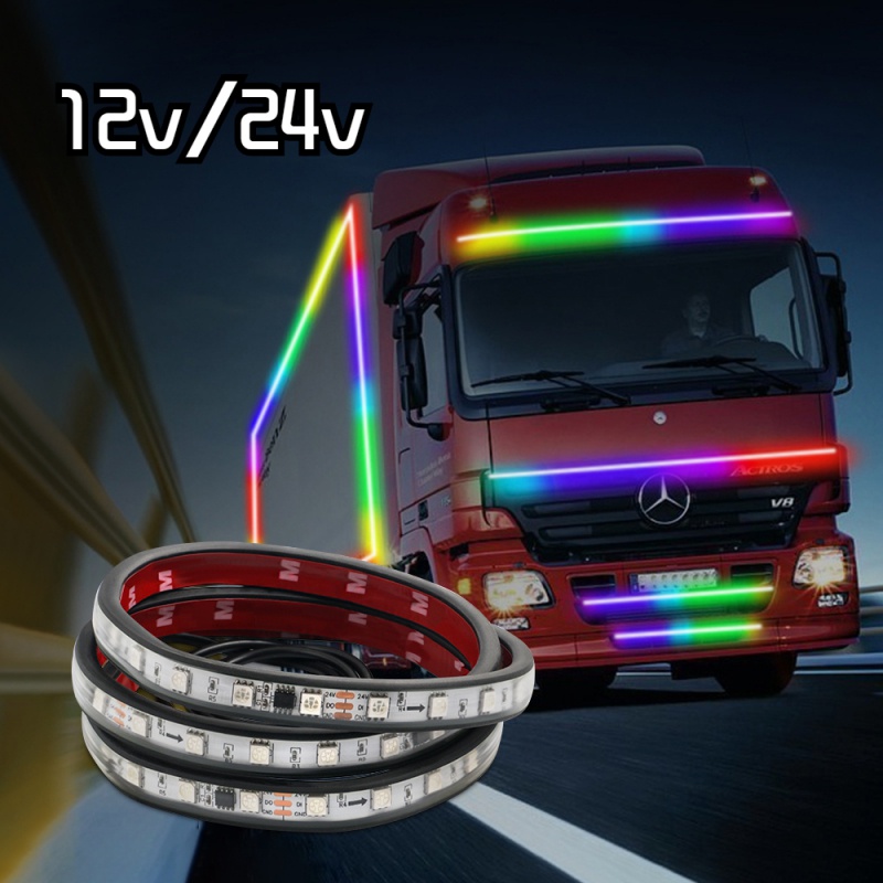 Led strip light 12v 24V LED Truck Light Strips Ambient Light DRL ...