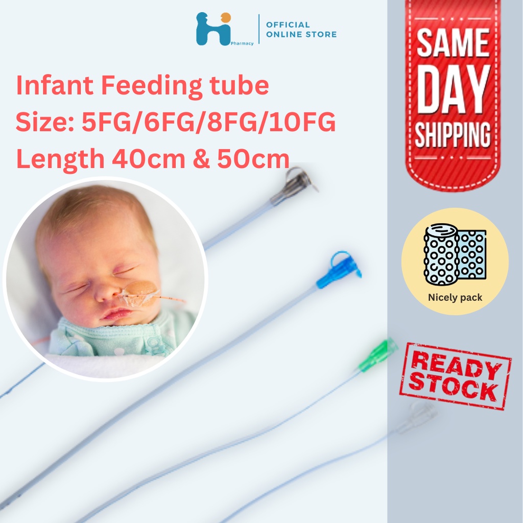 Hospitech Baby/Infant feeding tube with X-Ray line (5FG/6FG/8FG/10FG ...