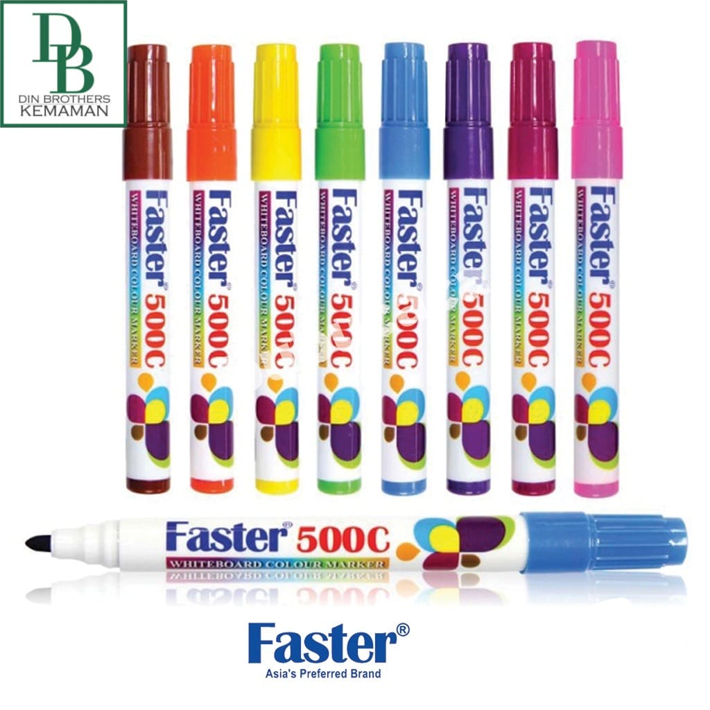 FASTER 500C WHITEBOARD COLOUR MARKER 8PCS/BOX | Shopee Malaysia