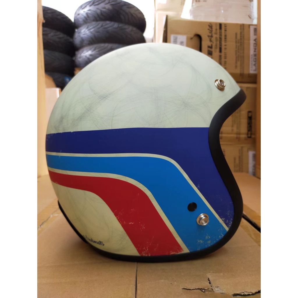 ORIGINAL HELMET PRIMO CLASSIC VINTAGE MATT WHITE/ MOTORCYCLE PRIMO ...
