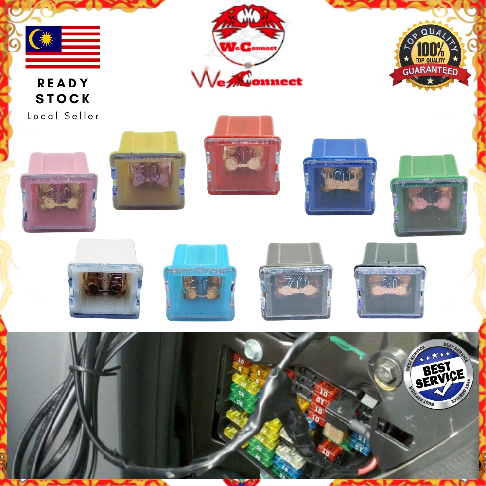 WeConnect Universal Car Cartridge Mini Main Fuse Female Auto Square ...