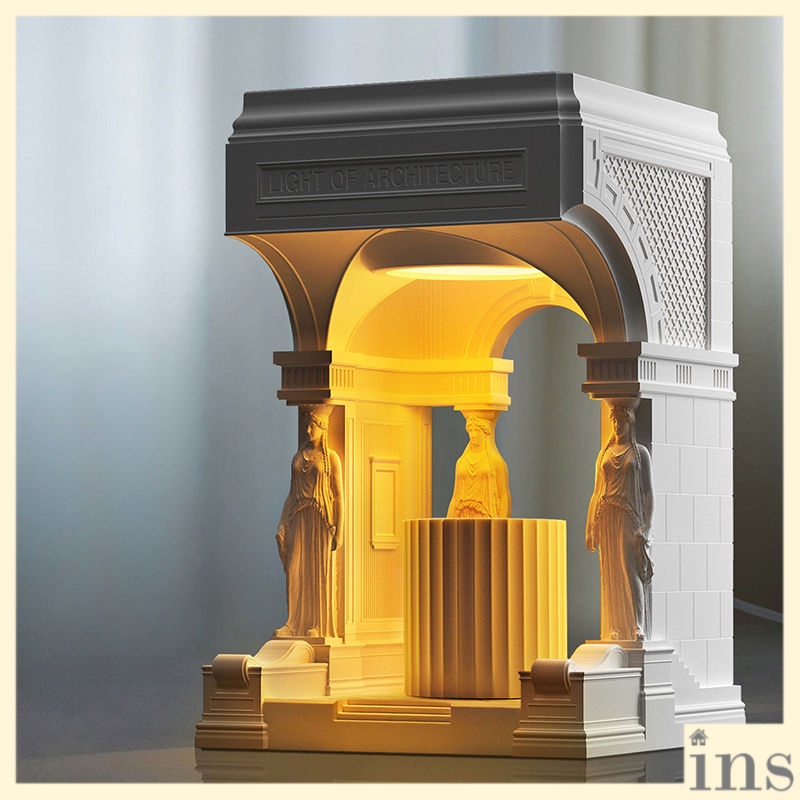 Ins Elegant Rome Athens Temple Aromatheraphy Candle Warmer Lamp Fire ...