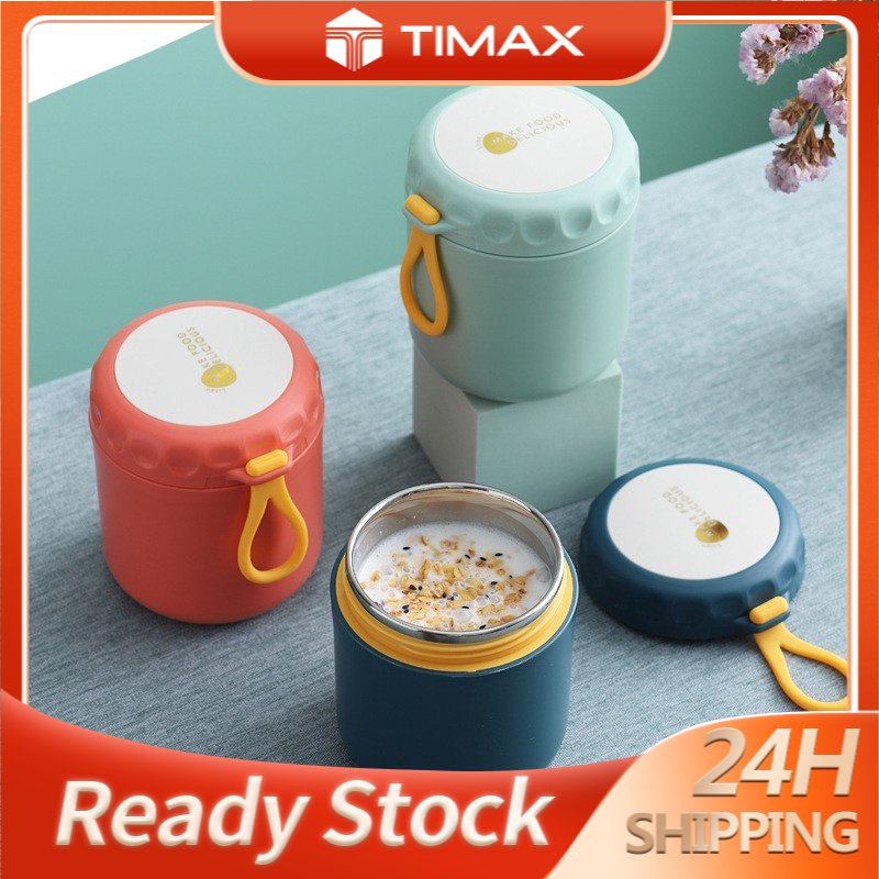 Stainless Steel Thermos Soup Cup Container Insulated Bowl 400ml With ...