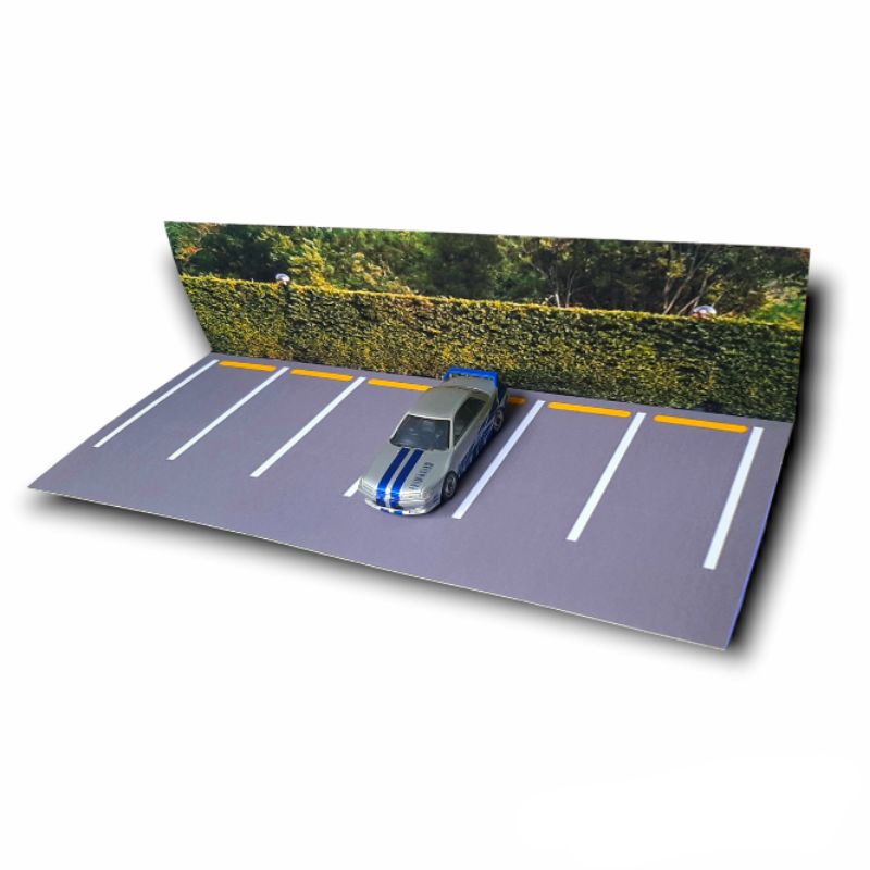 Diorama mockup of papercraft parking mats diecast code 6 | Shopee Malaysia