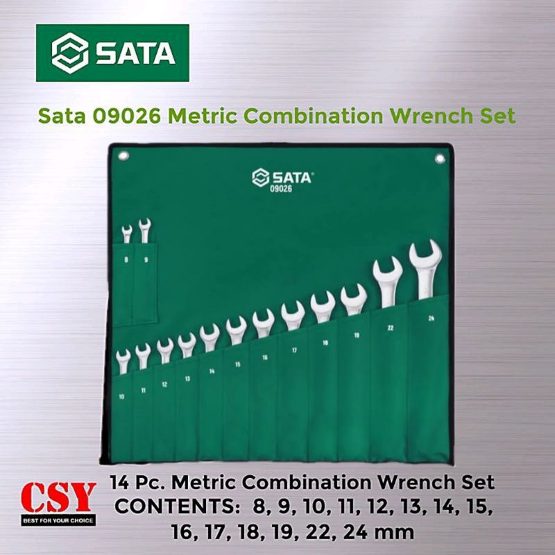 SATA 09026 Metric Combination Wrench Set | Shopee Malaysia