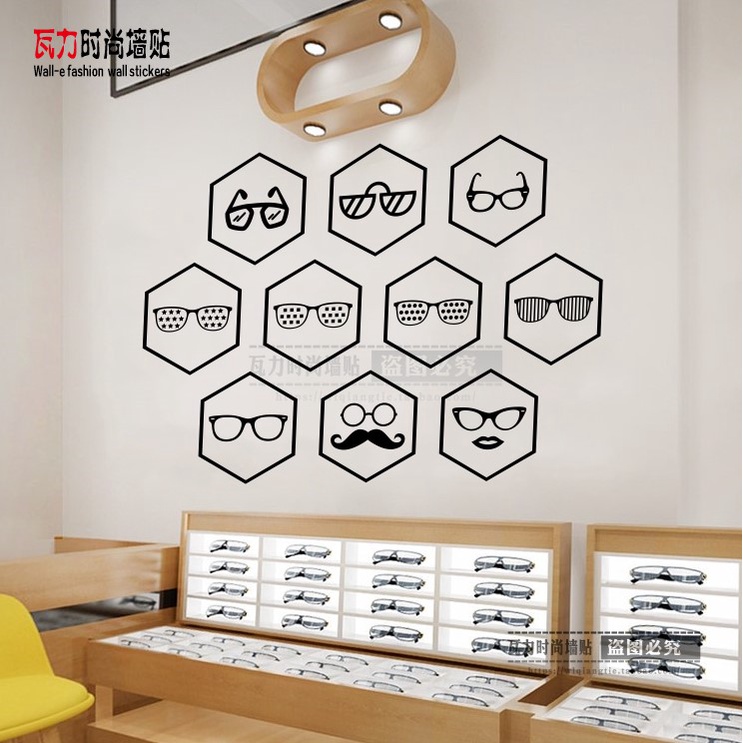 Glasses Shop Glass Door Window Vinyl Stickers Different Style ...