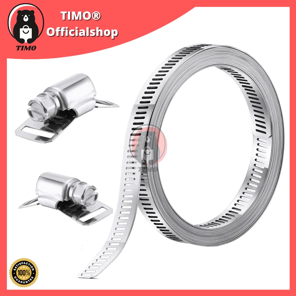 Stainless Steel Worm Clamp Hose Clamp Strap With Fasteners Adjustable ...