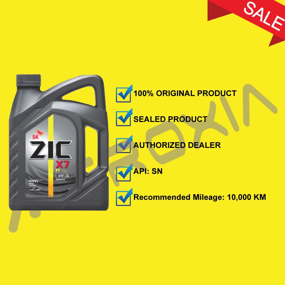 SK ZIC X7 0W20 API SN FULLY SYNTHETIC VHVI TECH 4L | Shopee Malaysia