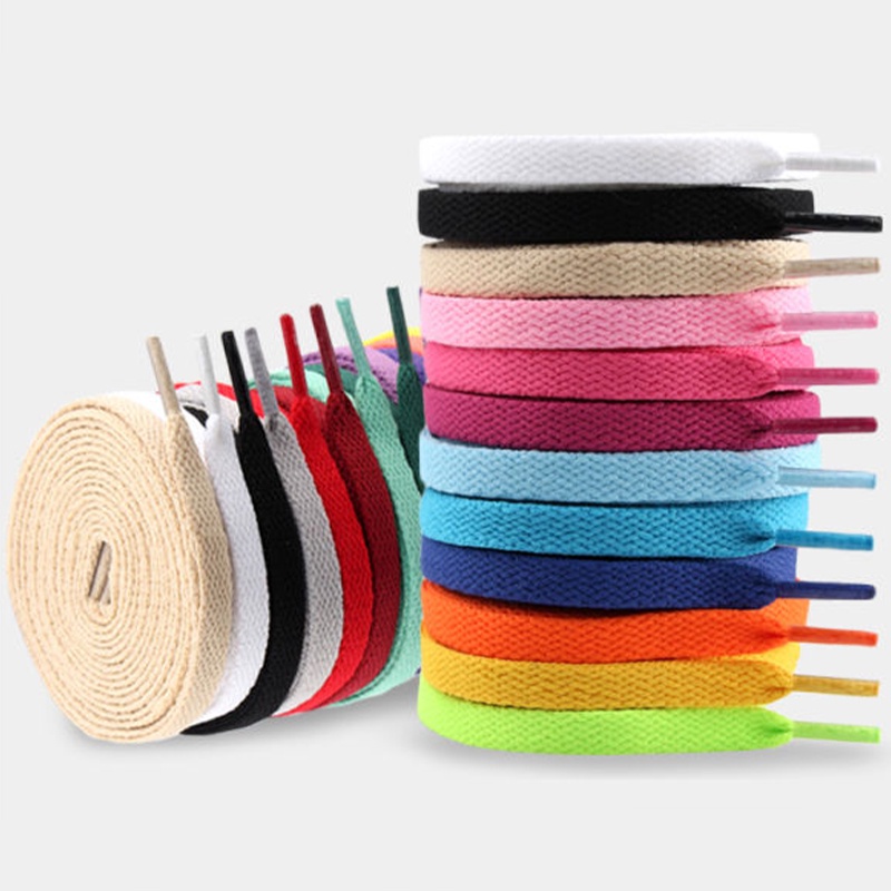Colourful String Shoe Lace 1 Pair Various Color 120cm Flat Shoelace ...