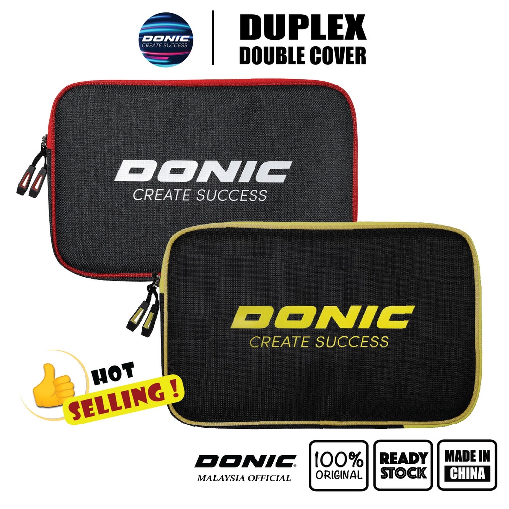 Donic Duplex Double Bat Cover Perfect Absorption Table Tennis Cover ...