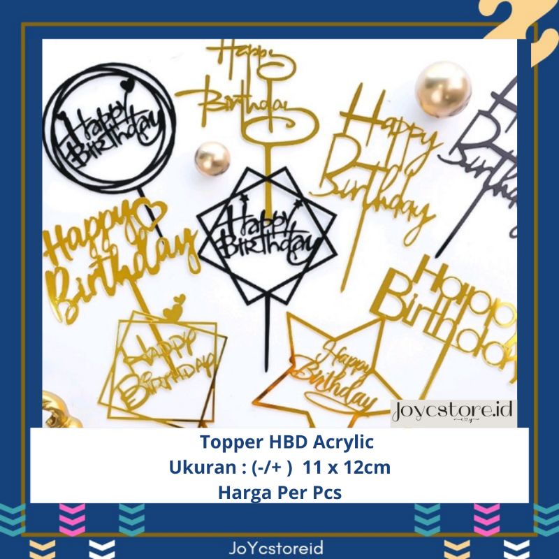 Cake Topper /Acrylic Cake Topper /HBD /Engagement /Cake Decoration ...