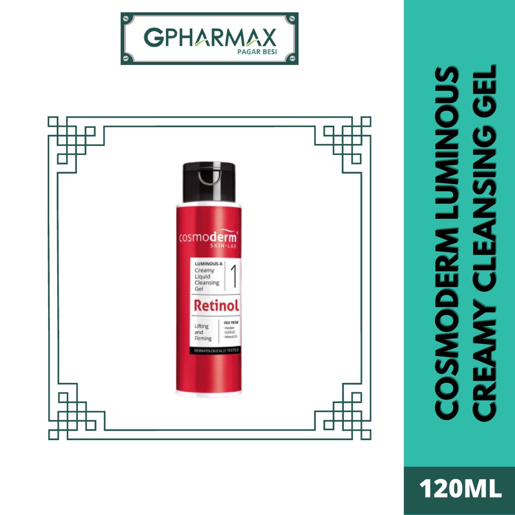 Cosmoderm Luminous A Creamy Liquid Cleansing Gel 120ml (Retinol ...