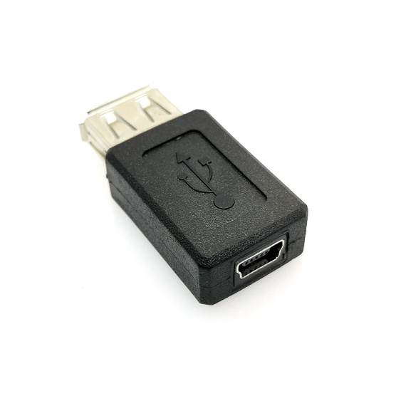 USB 2.0 A Female to Mini USB B Female Extension Connector Adapter ...