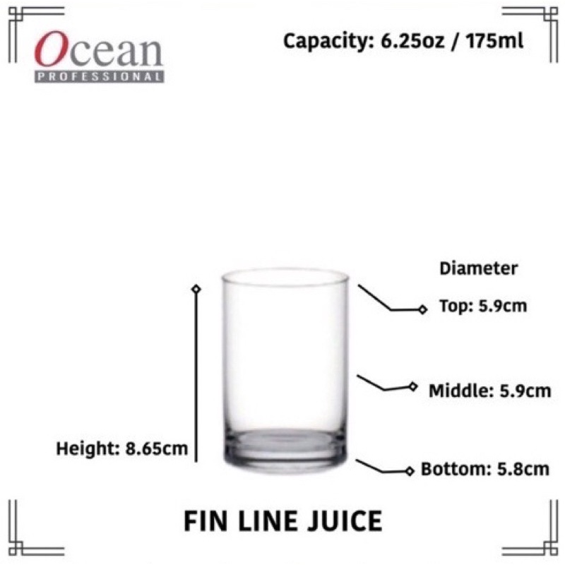 (Set of 6) Ocean Fin Line Glass Water Glass 1206 | Shopee Malaysia