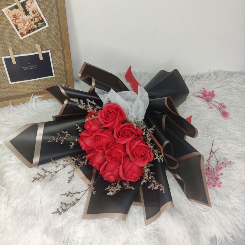 10stalks Soap Roses Bouquet Flower Bunga Birthday Anniversary ...