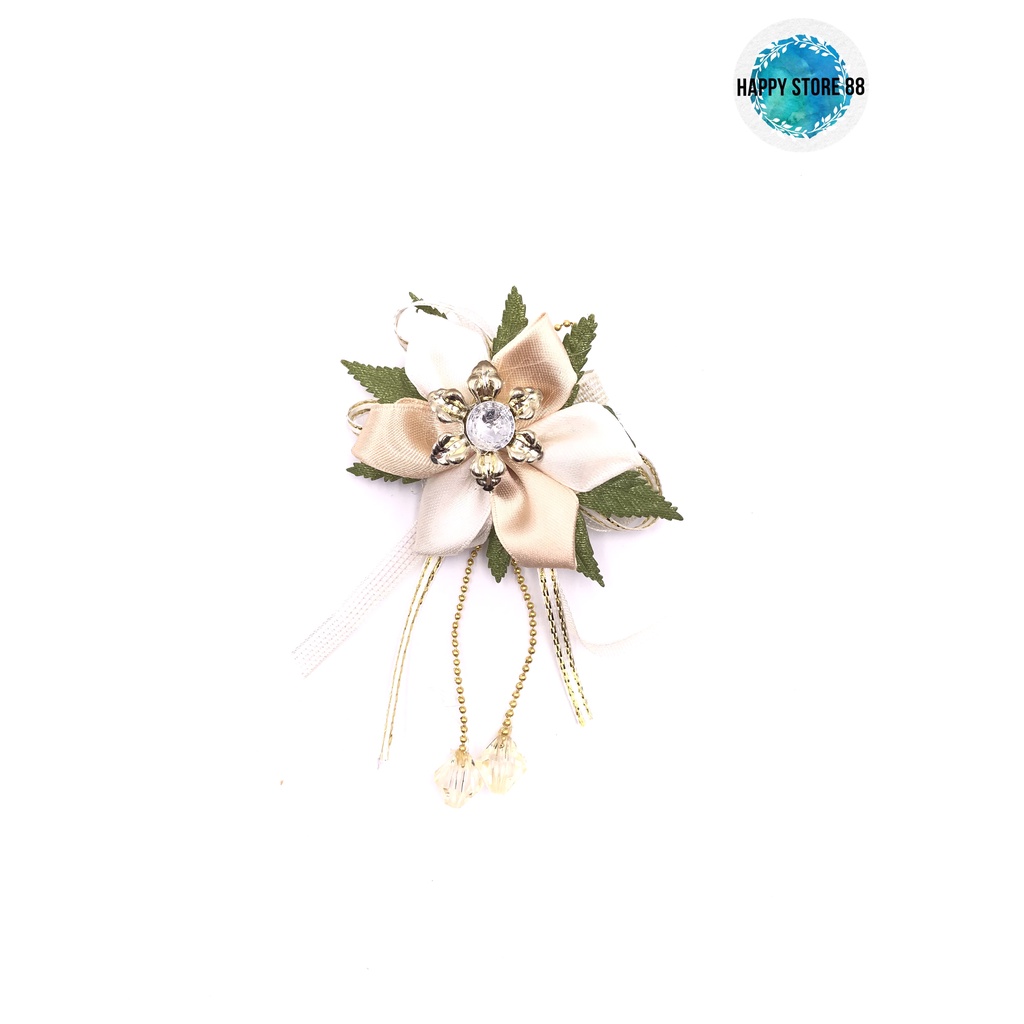 Ribbon Bow Flower Corsage / Ribbon Brooches / Bunga Kendarat / Bunga ...