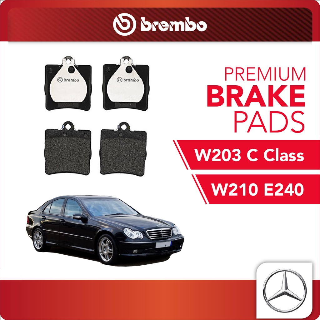 BREMBO Rear Pads (1 set) - Compatible with Mercedes W203 C CLASS ...