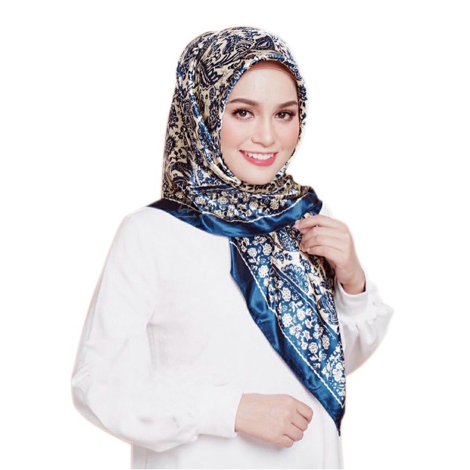 Tudung bawal satin immitate silk hijab corak leopard snake tudung ice ...