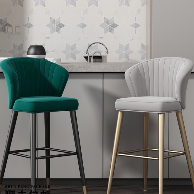 HLHousehold Light Luxury Bar Stool High Stool Bar Stool Bar Chair High ...