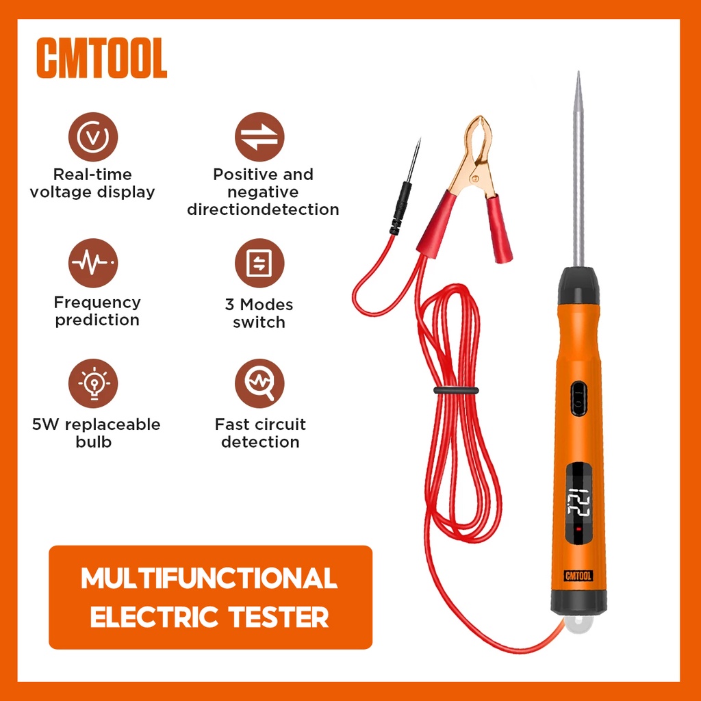 【Local Stock】 CMTOOL P50 Automotive car Circuit Tester Test Pen 12v 24v ...