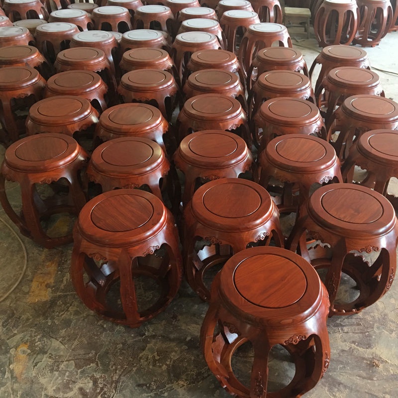 Rosewood Drum Stool Antique Imitation Chinese Style Solid Wood round ...