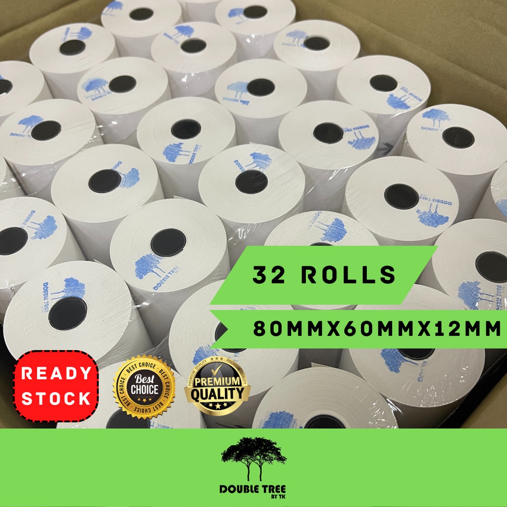 [Ready Stock][FAST DELIVER]80mm x 60mm x 12mm (50 Roll/Box) Thermal ...
