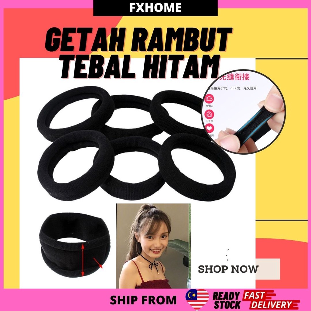 Getah Rambut Tebal Hair Band Women Accessories Hair Tie Rubber Band ...
