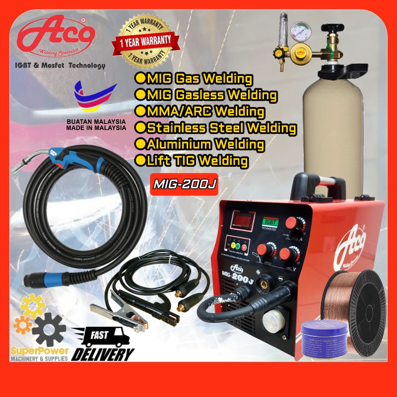 ACO MALAYSIA MIG-200J IGBT Inverter MIG Welding Machine Mesin Welding ...
