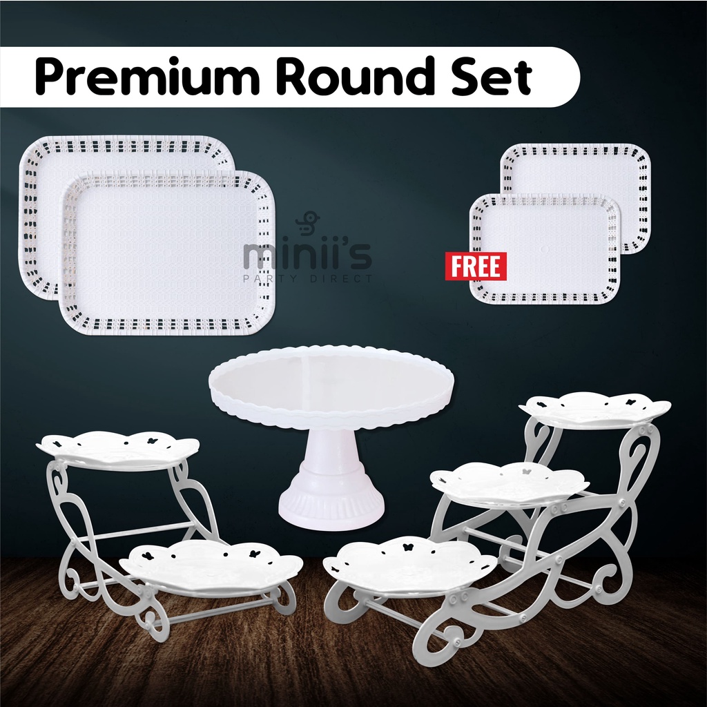 MINIIS PARTY Plastic Cake Stand Dessert Stand Dessert Tray Cake Stand ...