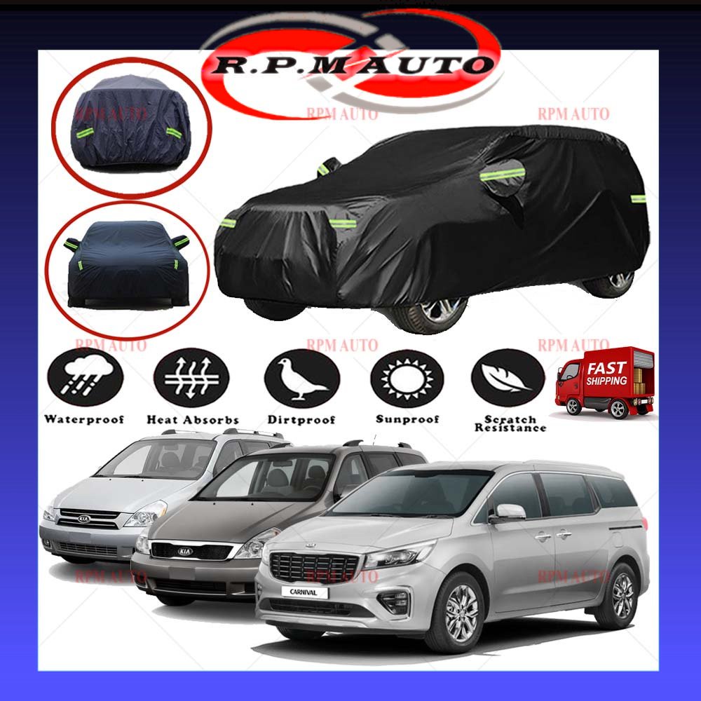 Kia Carnival 2012-2022 190T Black Zipper Design Jet Protection Car ...