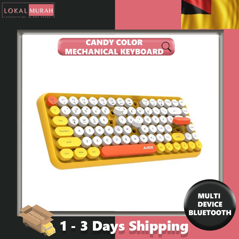LMS | Candy Color Mechanical Keyboard Multi-Device Bluetooth wireless ...