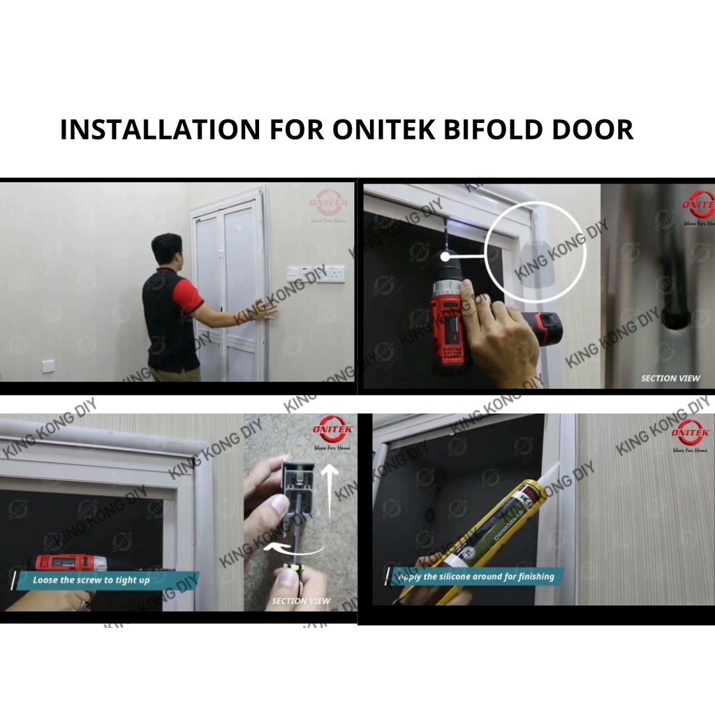 INSTALLATION FOR ONITEK BIFOLD DOOR / SWING DOOR (NO A LA CART ORDER ...
