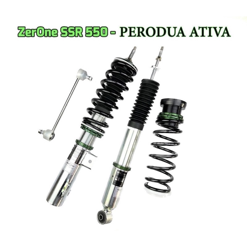 ZERONE PERODUA ATIVA SSR550 ADJUSTABLE SUSPENSION COILOVER KIT | Shopee ...