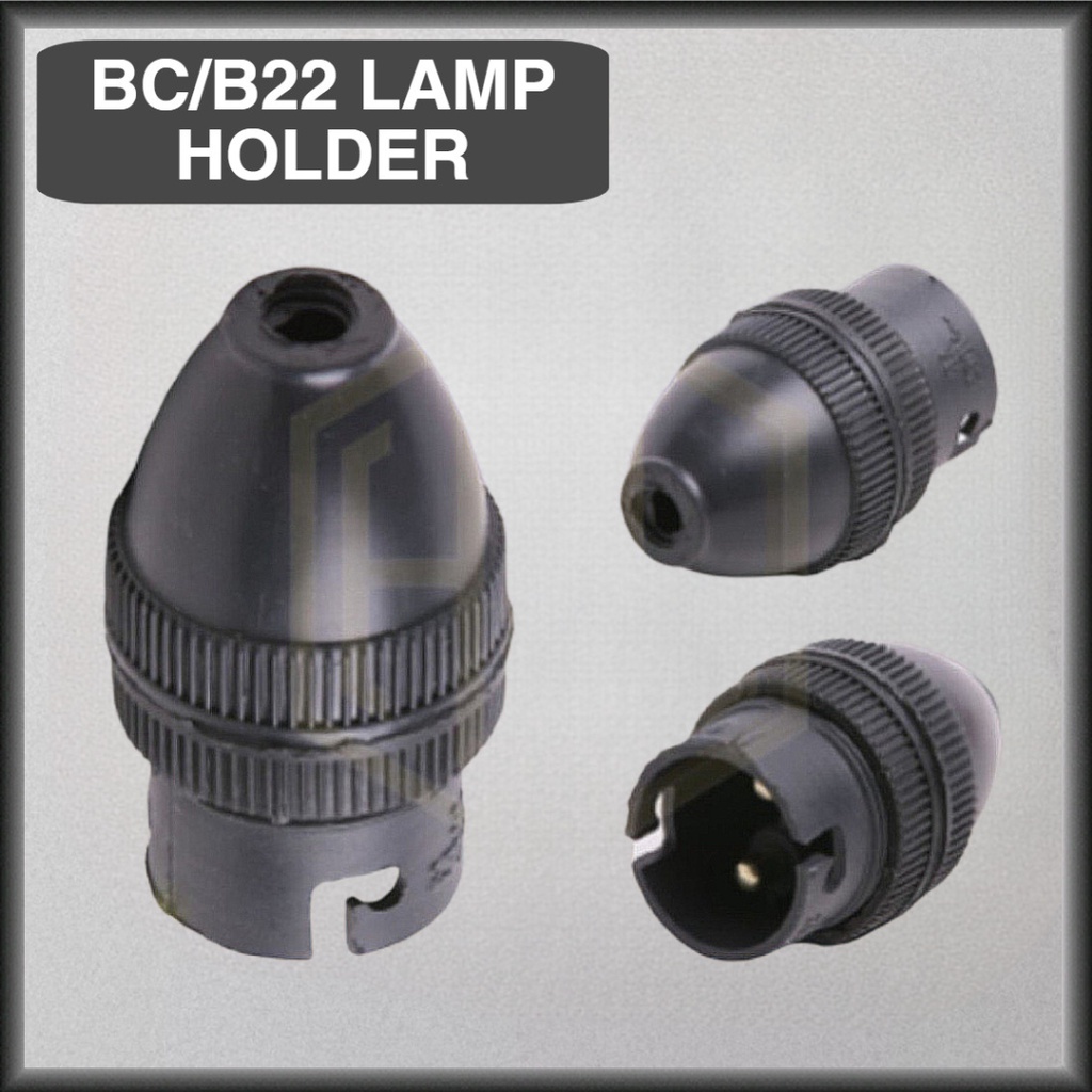 B22 Lamp Holder B22 Holder BC Holder Lampu Light Holder - BLACK ...
