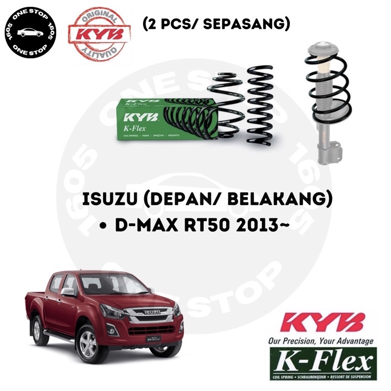 ISUZU DMAX D-MAX RT50 2013~ DEPAN KYB KAYABA KFLEX COIL SPRING SET ...