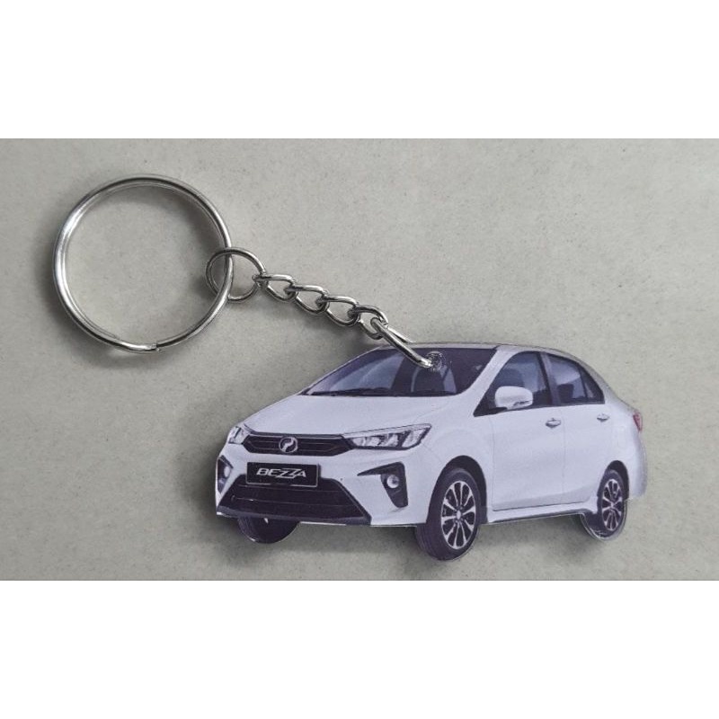 perodua bezza white keychain 2d | Shopee Malaysia