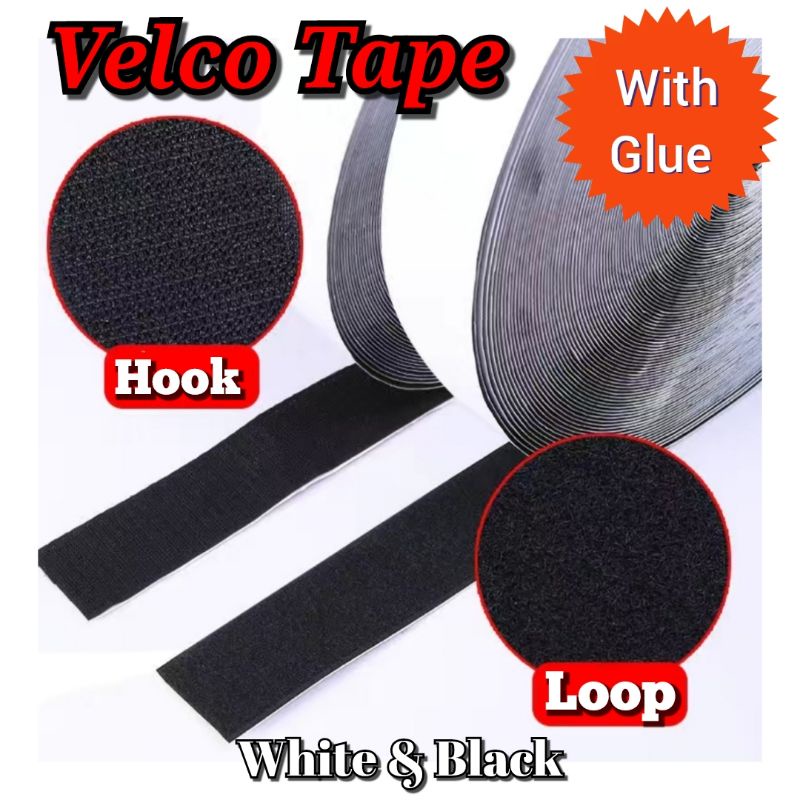 10/25 Meters Adhesive Velcro Tape | Shopee Malaysia