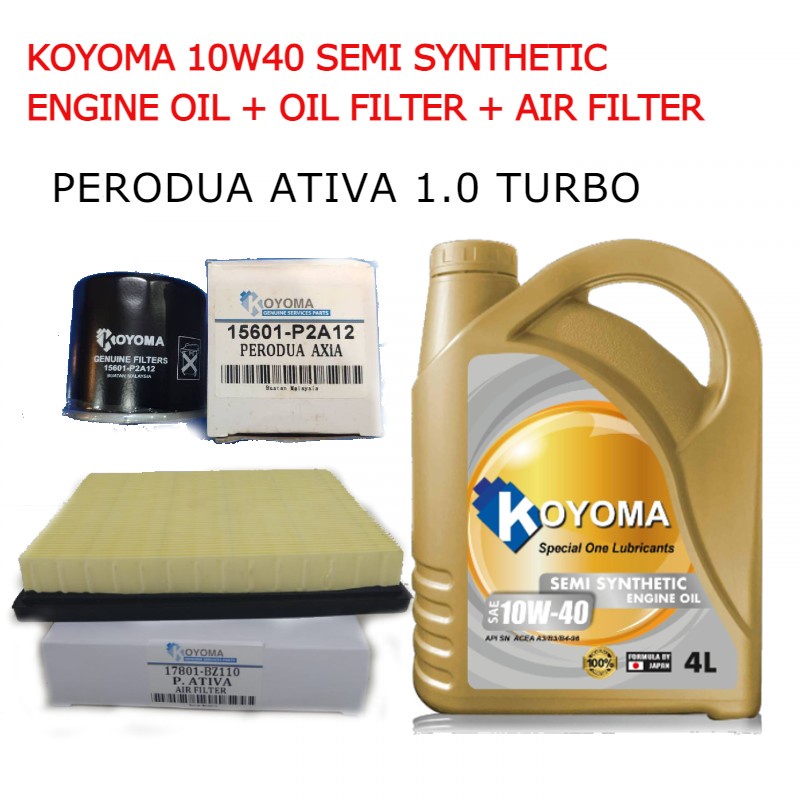PERODUA ATIVA 1.0 TURBO , ALZA 1.5 2022year OIL FILTER + AIR FILTER ...