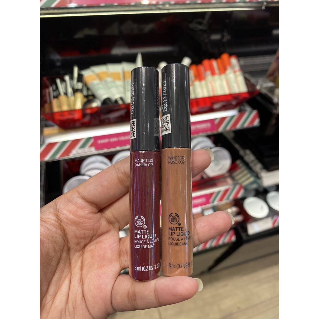 THE BODY SHOP MATTE LIP LIQUID MAURITIUS DAHLIA WINDSOR ROSE TAIPEI ...