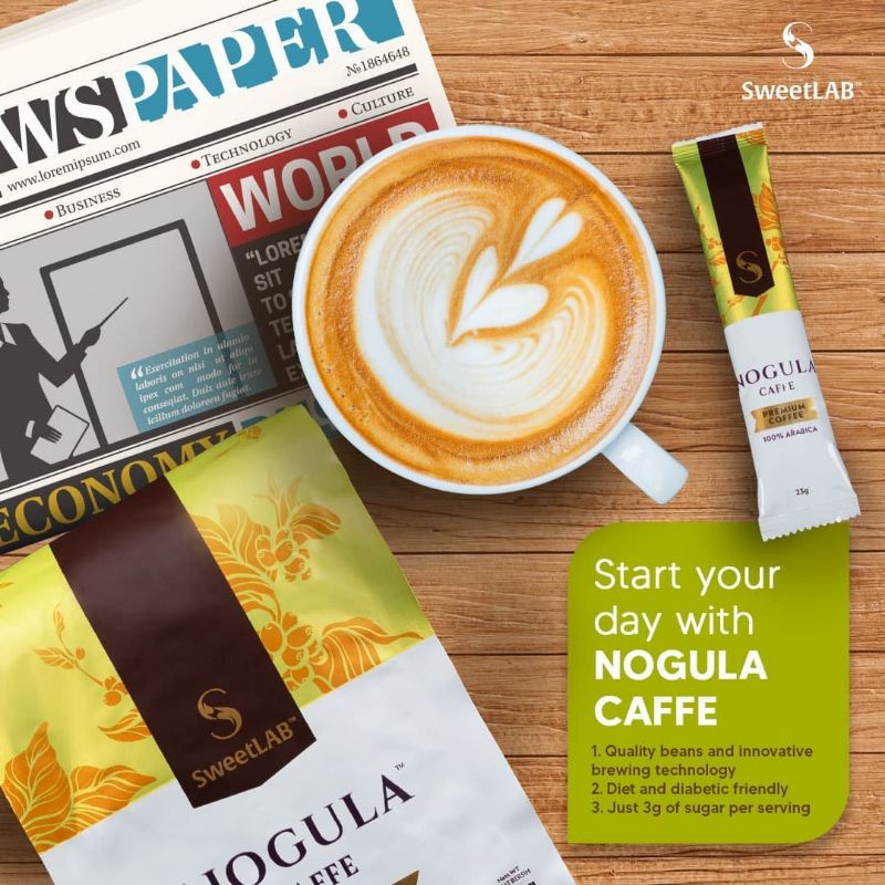 SWEETLAB NOGULA CAFFE Arabica Low Sugar Coffee Kopi Nogula Cafe 3 in 1 ...