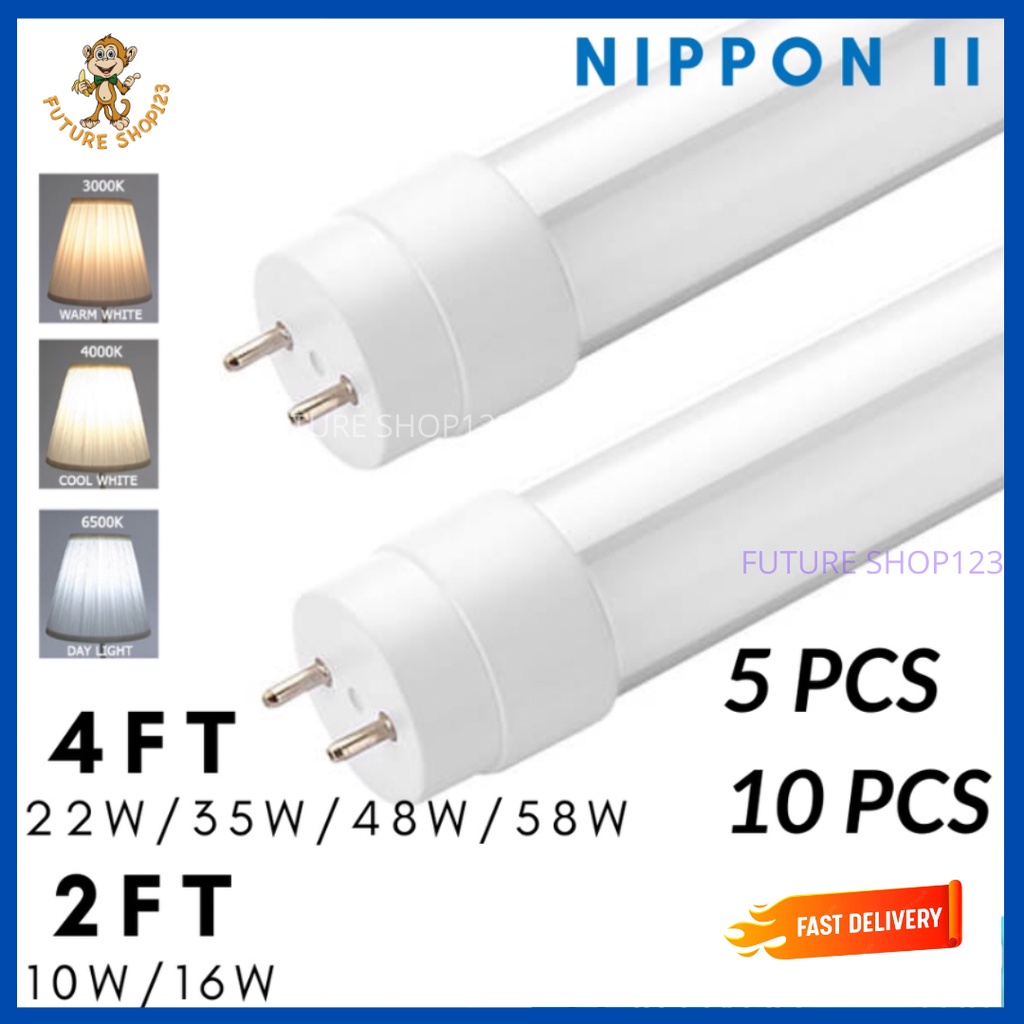 (5pcs-10pcs)Bluelite/Nippon LED T8 Extra Bright 22W 30W 4FT Light Tube ...