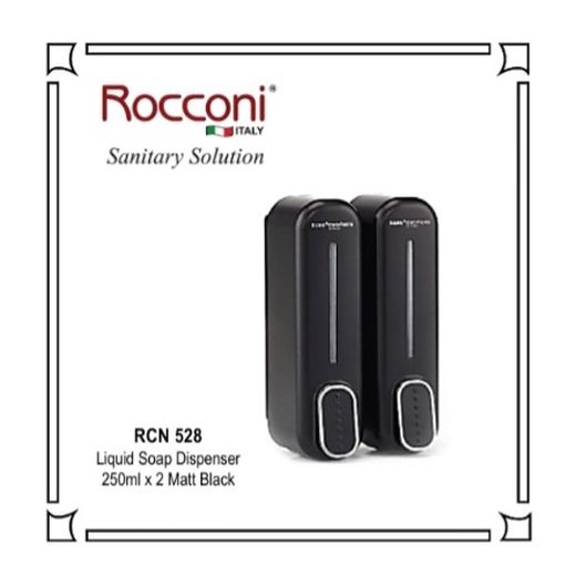 Rocconi RCN 528 Double Liquid Soap Dispenser (250ml x 2) Matt Black ...