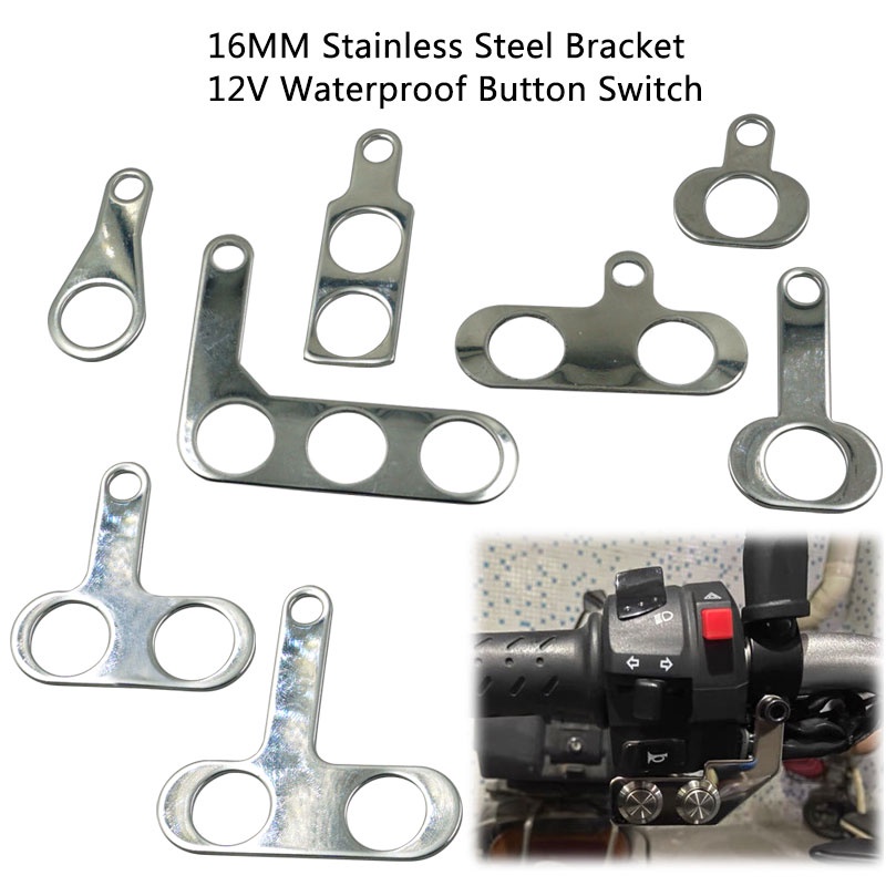 Stainless Steel LED Motorcycle Switch ON-OFF and Momentary Action ...