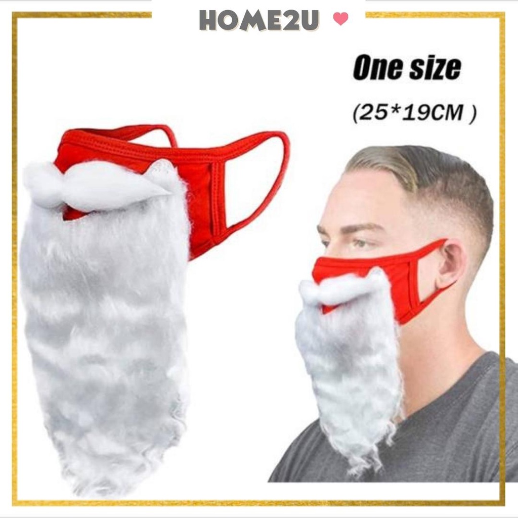 【Ready stock】3d Santa Claus Beard Masks Christmas Decoration Xmas ...