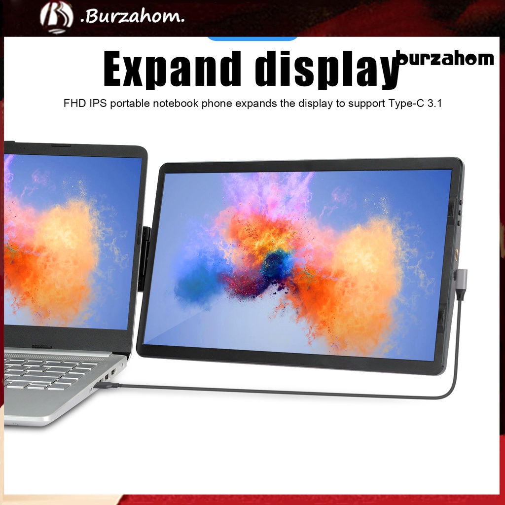 bur 1 Set 14.1-inch Laptop Expansion Screen Support Type-C 3.1 High ...