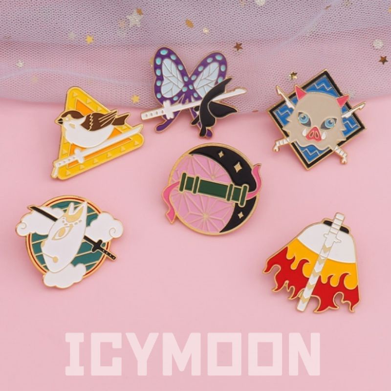 Enamel Pins : Kimetsu No Yaiba Demon Slayer Tanjiro Nezuko Zenitsu ...